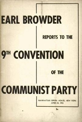 "Report of the Central Committee to the ninth National Convention of th ...